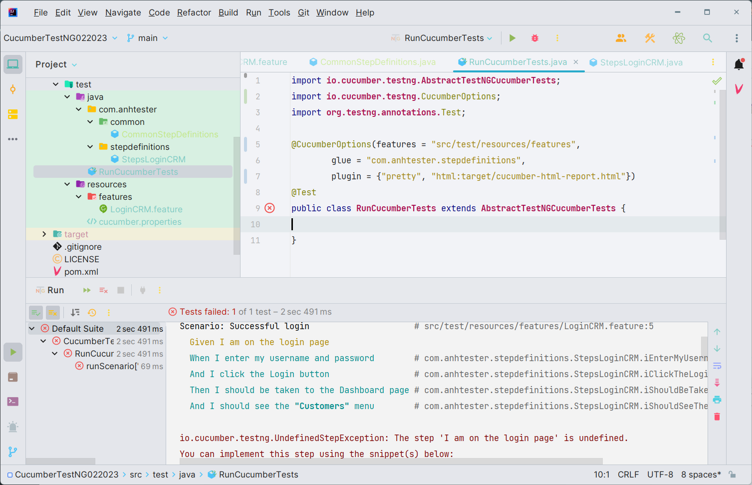 [cucumber Testng] Bài 4 Feature File Và Step Definitions Trong